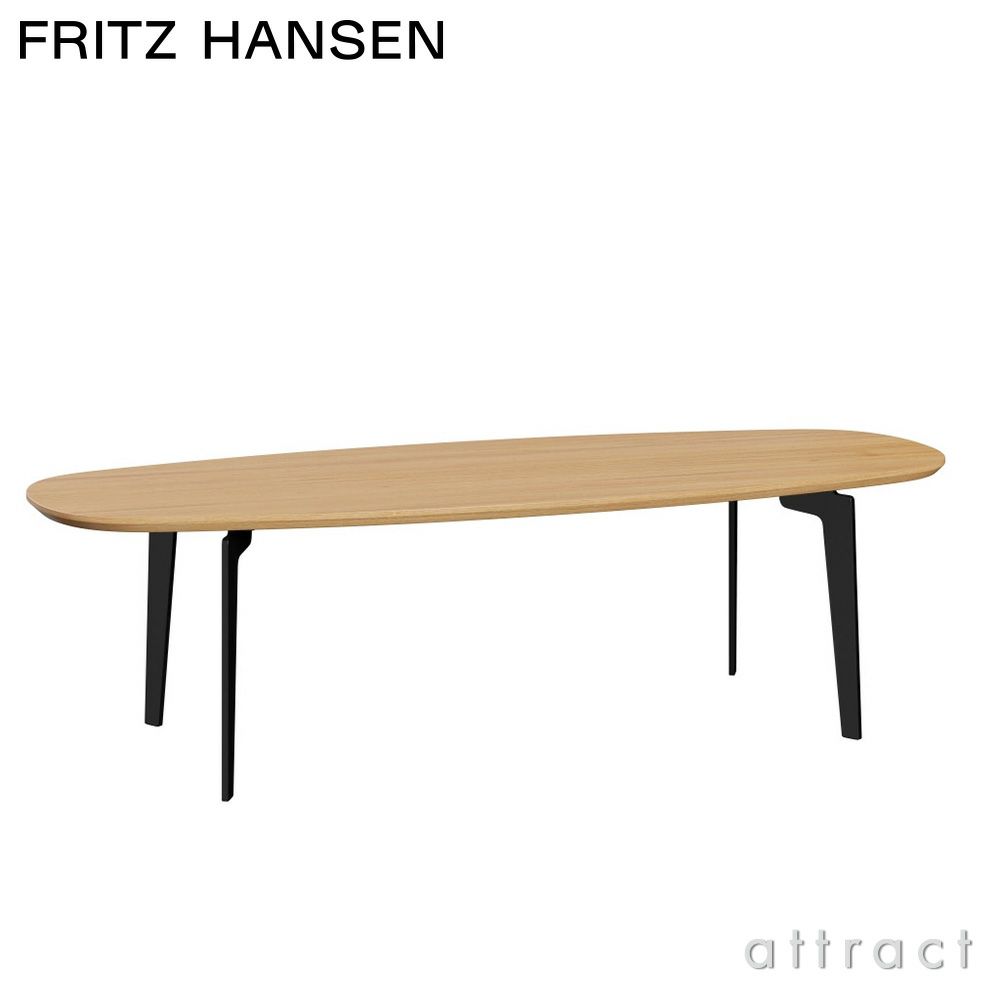 FRITZ HANSEN フリッツ・ハンセン JOIN ジョインテーブル FH61 コーヒーテーブル 楕円形 50×130cm 無垢材 カラー ...